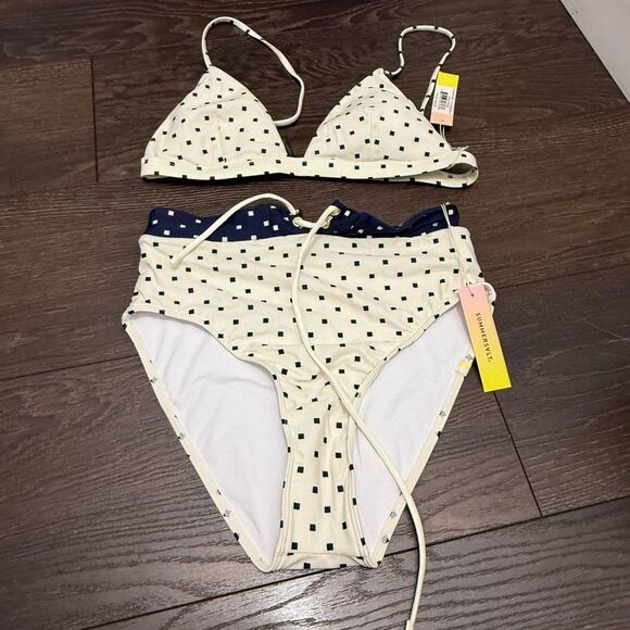 summersalt | Swim | Summersalt Womens 8 Triangle Polka Dot Swim 6 Laced ...